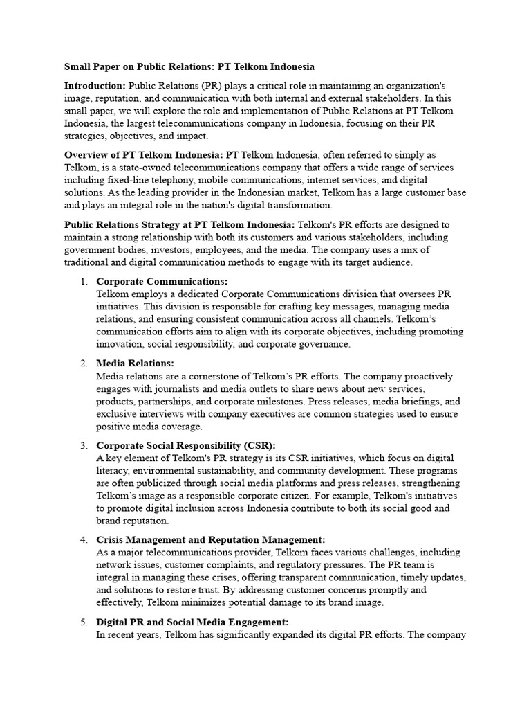 Komunikasi Organisasi_Tugas Sesi 11 | PDF | Public Relations ...