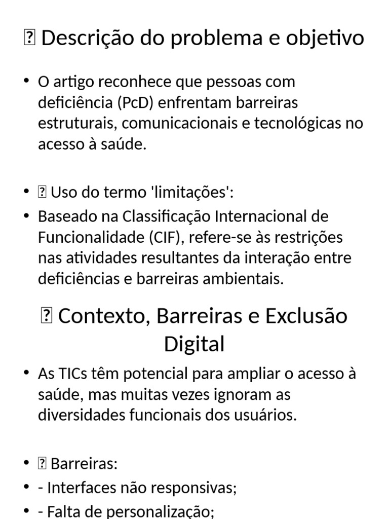 Apresentacao TICs Acessibilidade Exemplos Detalhados | PDF | Tecnologia ...