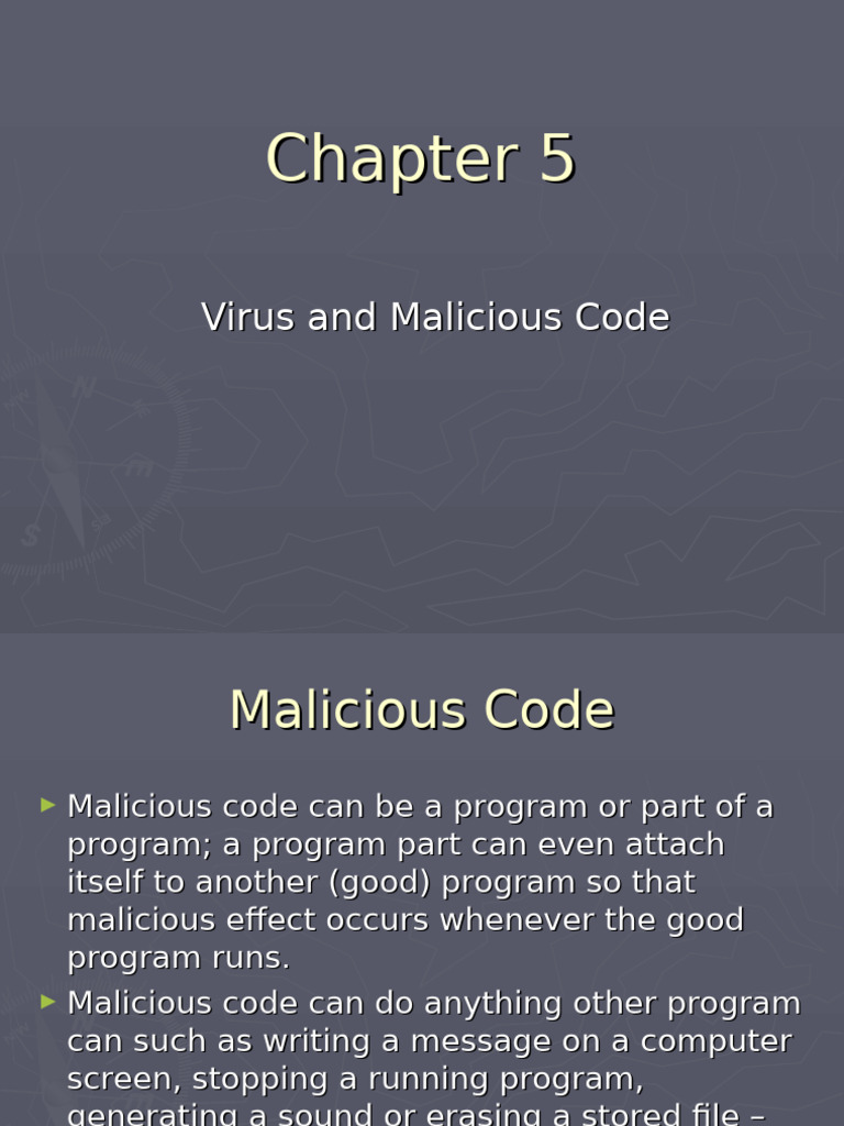 Chapter 5 Virus and Malicious Code | PDF | Malware | Computer Virus