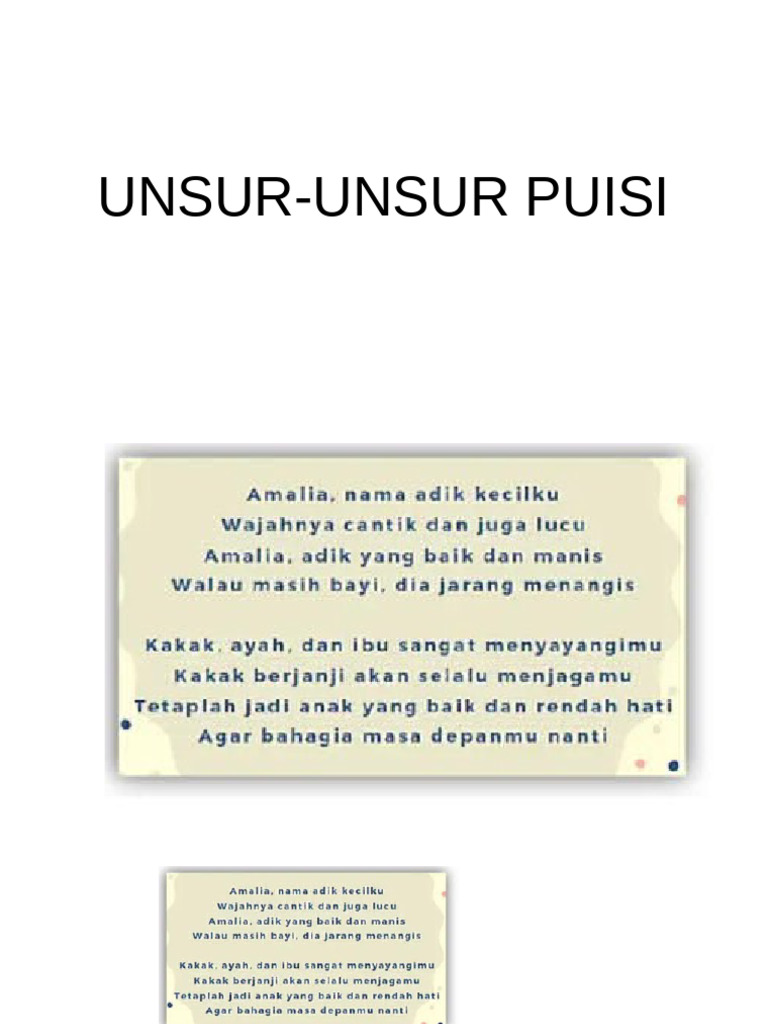 Unsur-Unsur Puisi | PDF