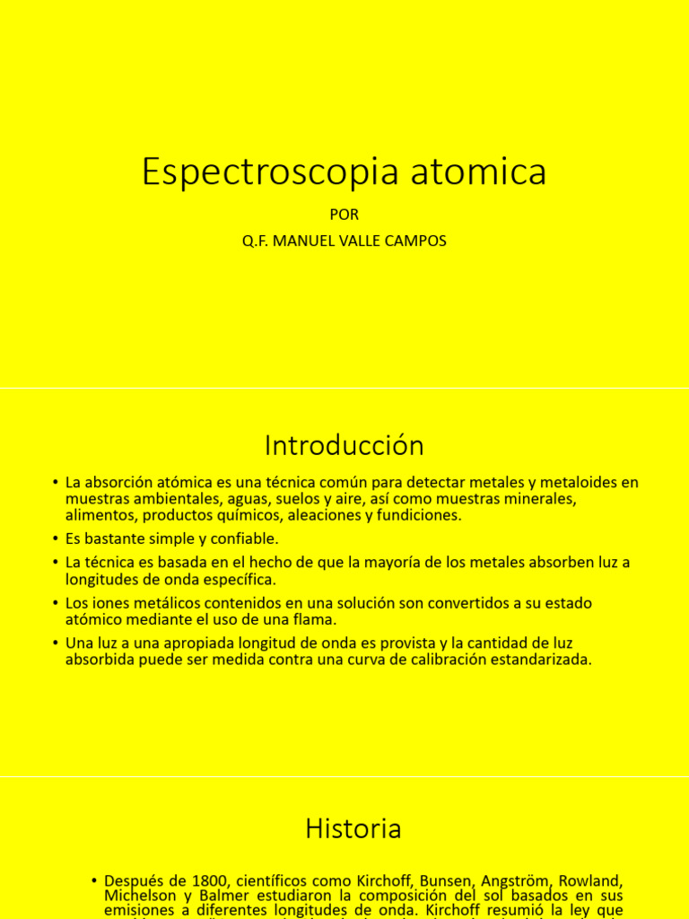 S11 Absorcion Atomica | PDF | Espectroscopia de absorción | Espectroscopia