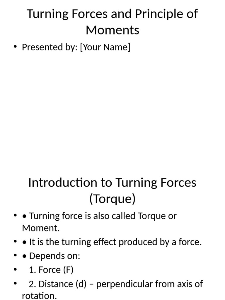 Turning Forces Presentation | PDF