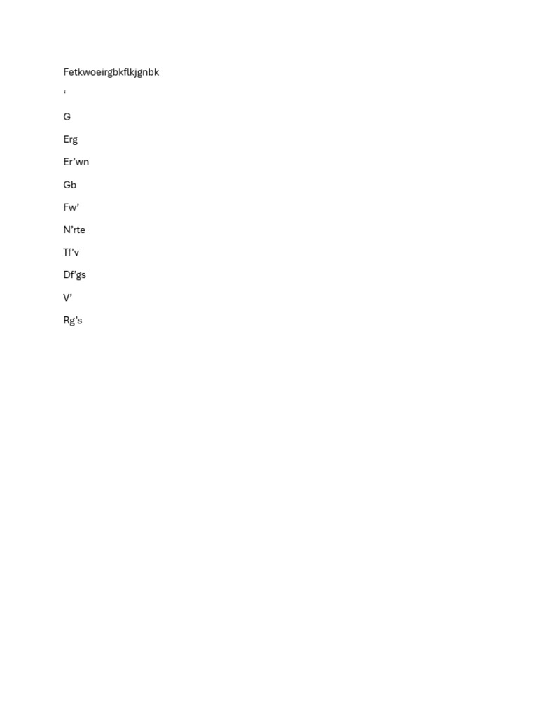 Fetkwoeirgbk KJGNBK G Erg Er'wn GB FW' N'rte TF'V Df'gs V' Rg's | PDF