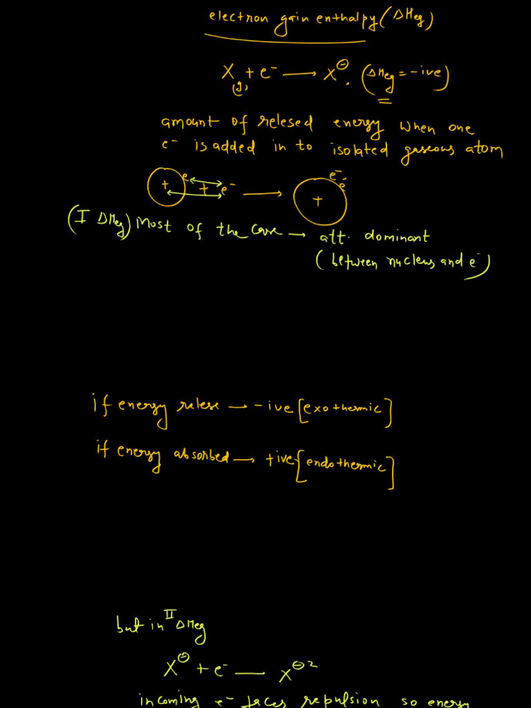 Periodic Table Electron Gain Enthalpy | PDF