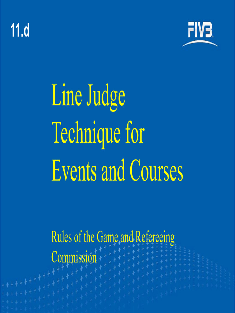 Line Judge Techniques and Responsibilities | PDF