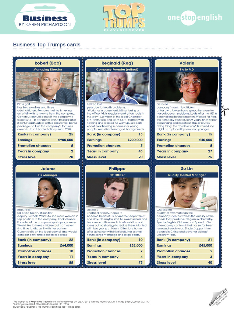 OSE - Business Top Trumps - Cards - Free Sample | PDF