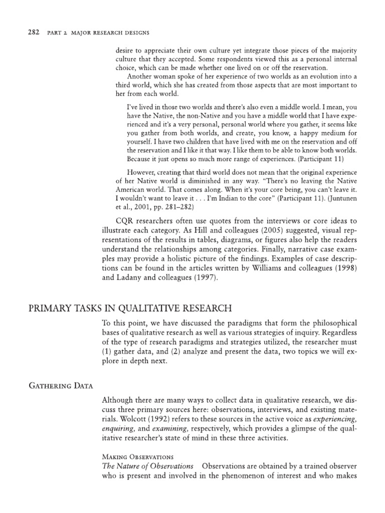 3 Primary Task in Qualitative Reserach | PDF