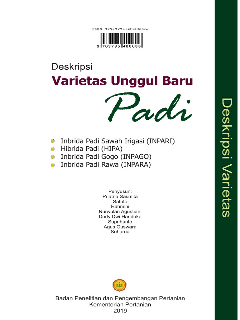 Deskripsi Varietas Unggul Baru Padi | PDF
