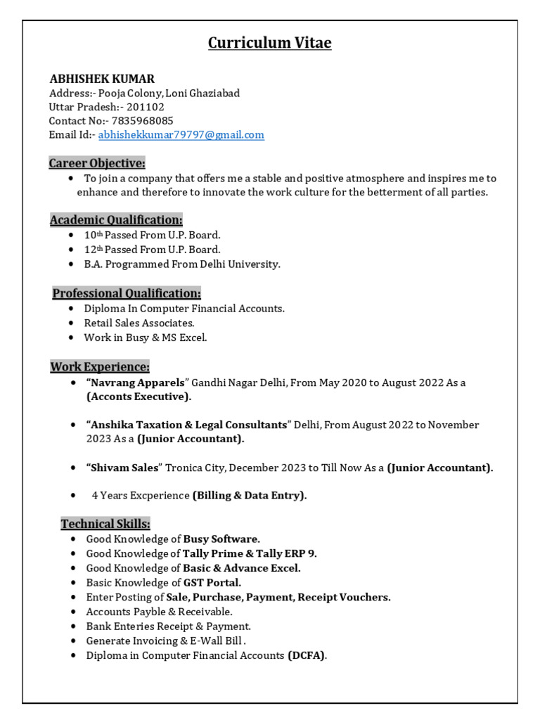 Abhishek Resume Current | PDF