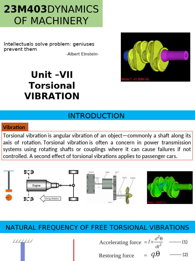 Torsional Vibration | PDF | Physical Phenomena | Physical Quantities