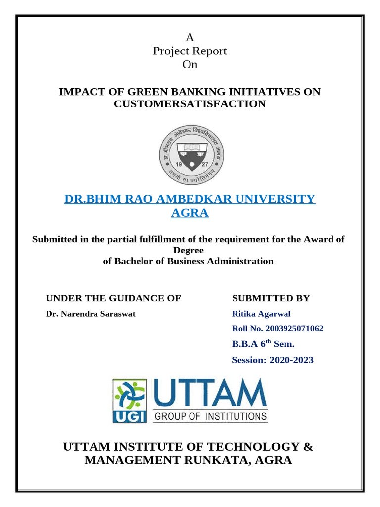 Certificate Front Page Acknowledgement Declration All | PDF