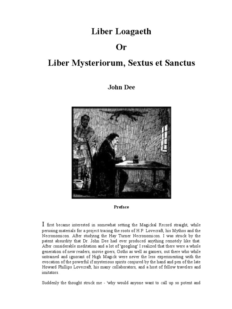John Dee - Liber Loagaeth or Mysteriorum Liber Sextus Et Sanctus ...