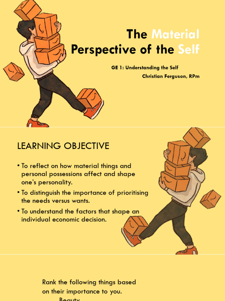Material Perspective of The Self | PDF | Consumerism | Identity (Social Science)