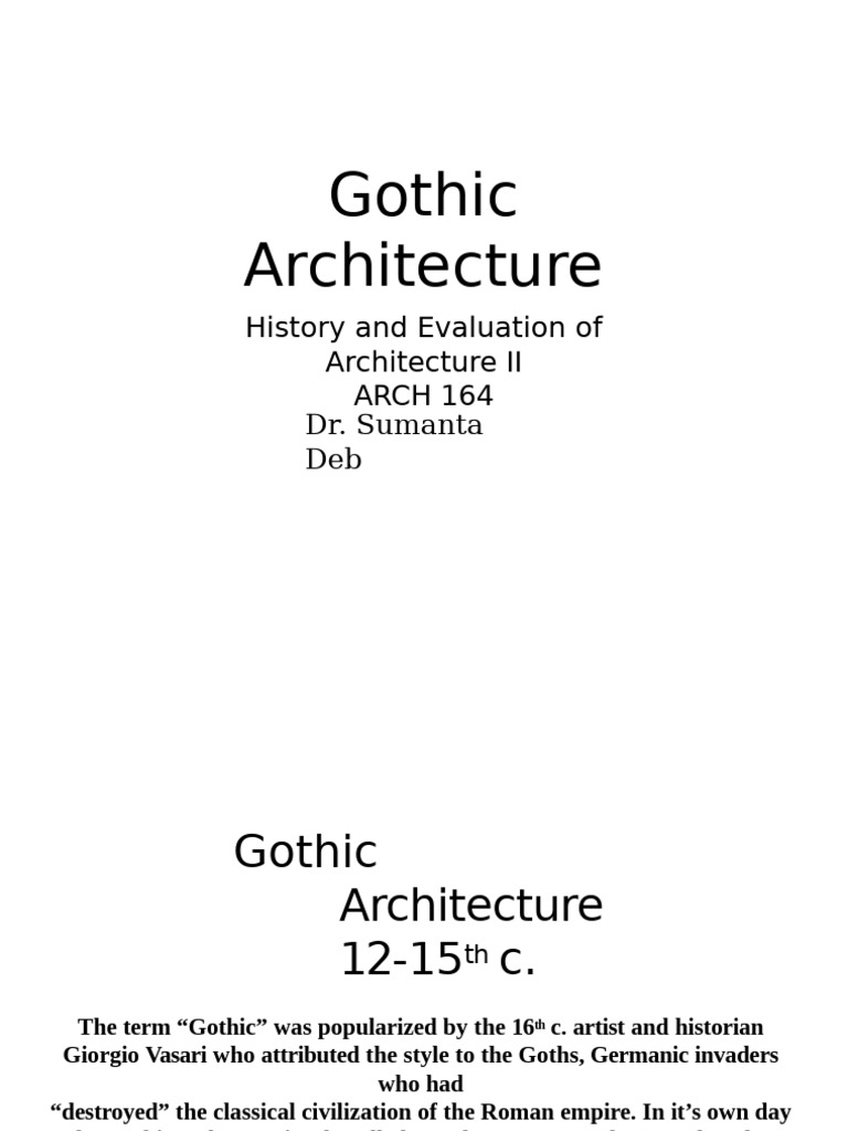 Gothic Architecture | PDF | Gothic Architecture | Vault (Architecture)