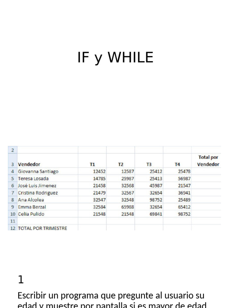 IF y WHILE | PDF | Función (Matemáticas) | Aritmética