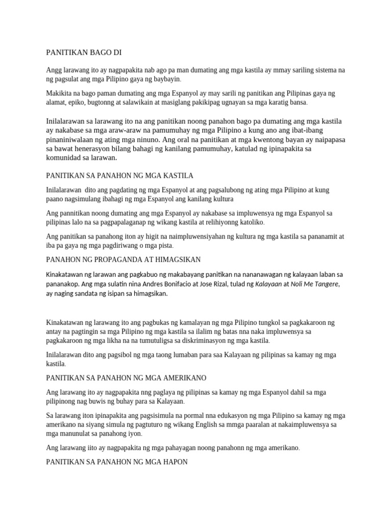 PANITIKAN BAGO DI | PDF