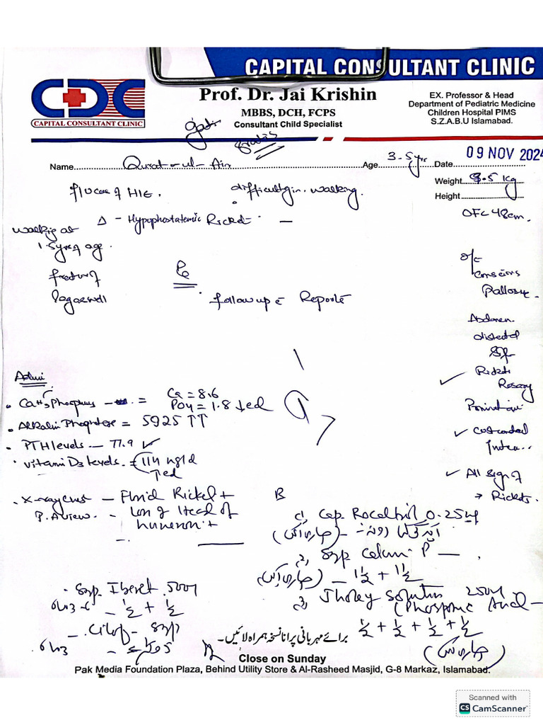 X-Linked Hypophosphatemic Rickets-1 | PDF