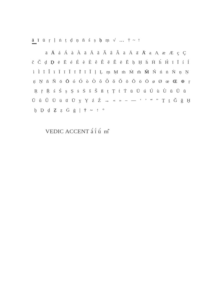 IAST Diacritics | PDF
