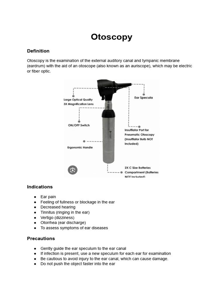 Understanding Otoscopy Procedures | PDF