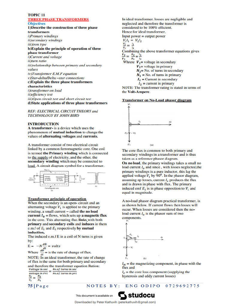 Three Phase TX | PDF