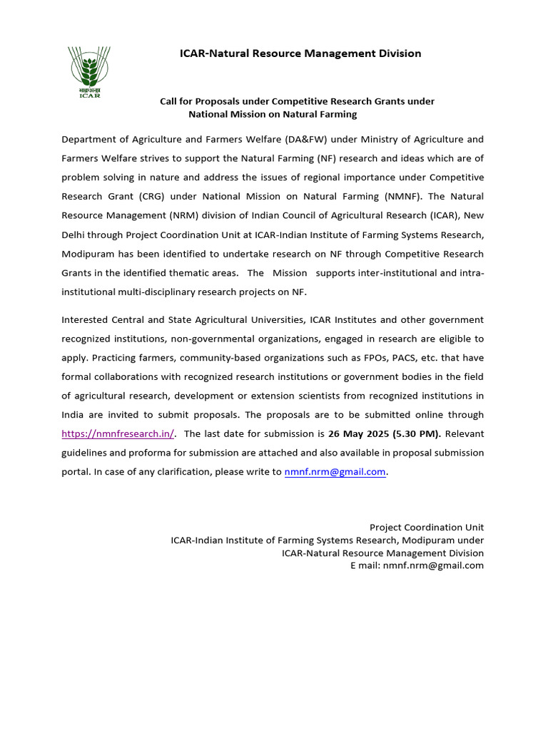 NMNF - CRG - Notification - 13 May 2025 | PDF