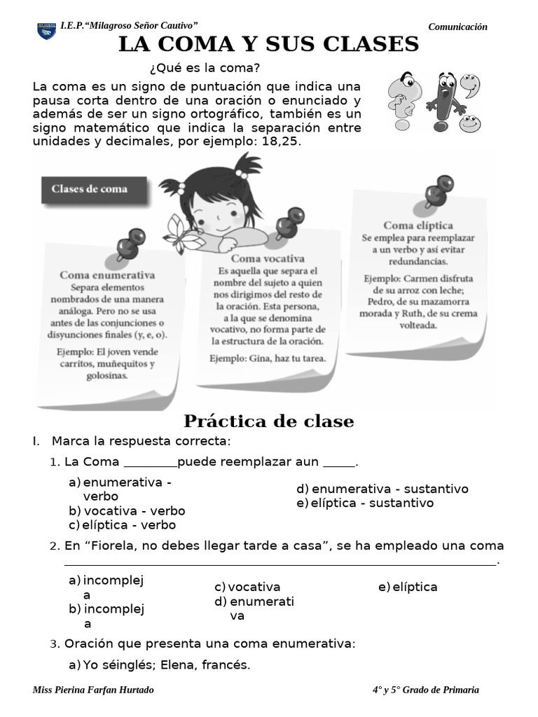La Coma y Sus Clases | PDF