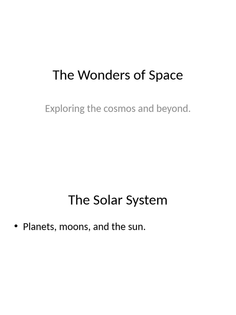 Space Presentation | PDF