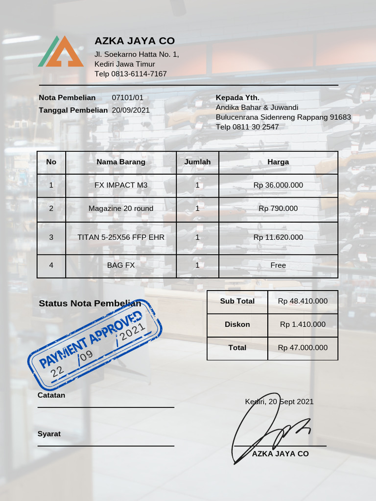 Nota Pembelian | PDF