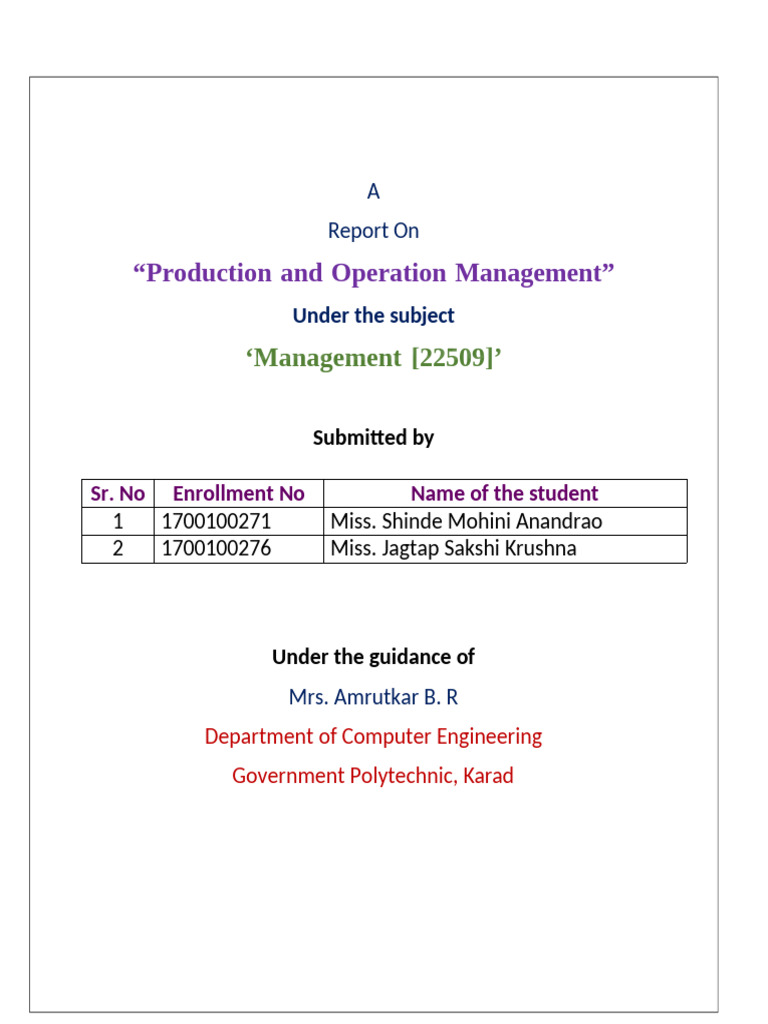 Management Microproject 2 | PDF | Operations Management | Oil