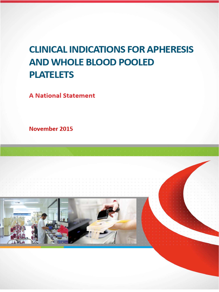 Clinical indications for Apheresis and Whole Blood Platelets 澳大利亚 | PDF ...