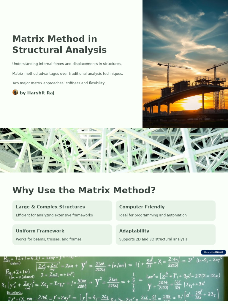 Matrix Method in Structural Analysis | PDF