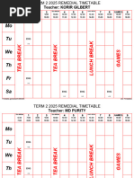 Class Timetable 2025 | PDF