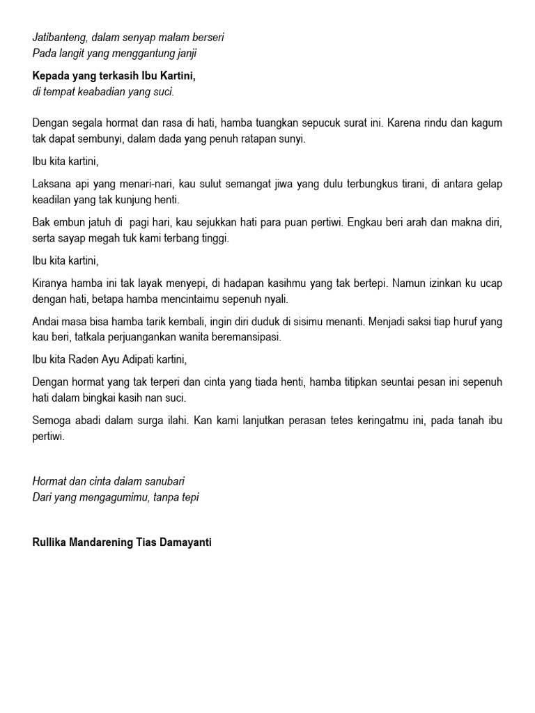 Surat Cinta untuk Ibu Kartini | PDF