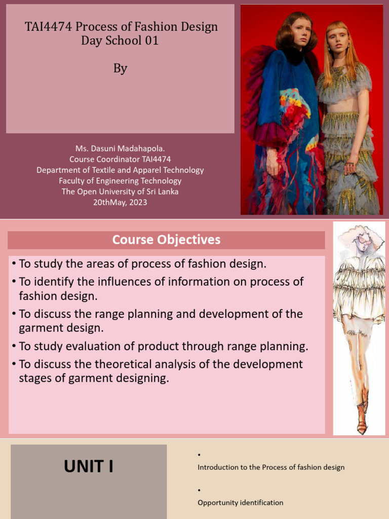 Process of Fashion Designing | PDF | Fashion Design | Fashion