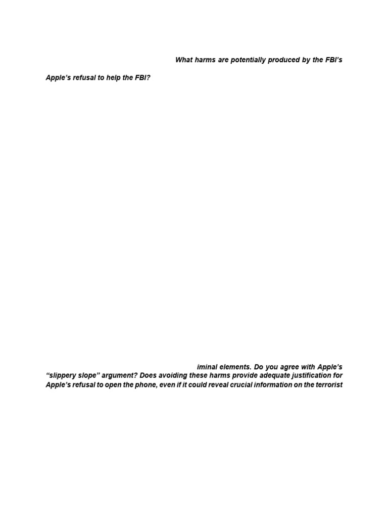 FBI vs. Apple: Security vs. Privacy Debate | PDF | Security | Computer ...