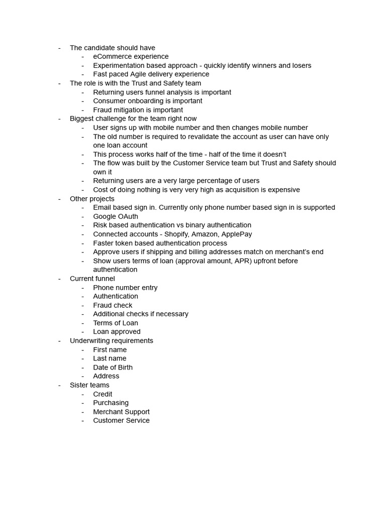 Affirm 1st Round Interview Discussion | PDF