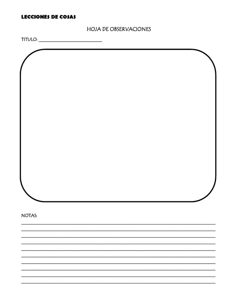 Hoja de Observaciones | PDF