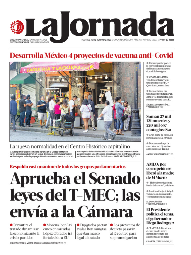 2020 06 30 Aprueba El Senado Leyes Del TMEC Las Enva A La Cmara-1 | PDF ...