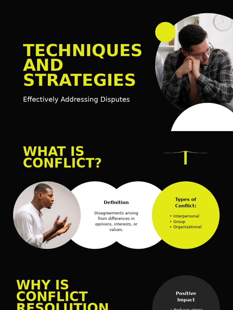 Conflict Resolution Techniques and Strategies Presentation | PDF