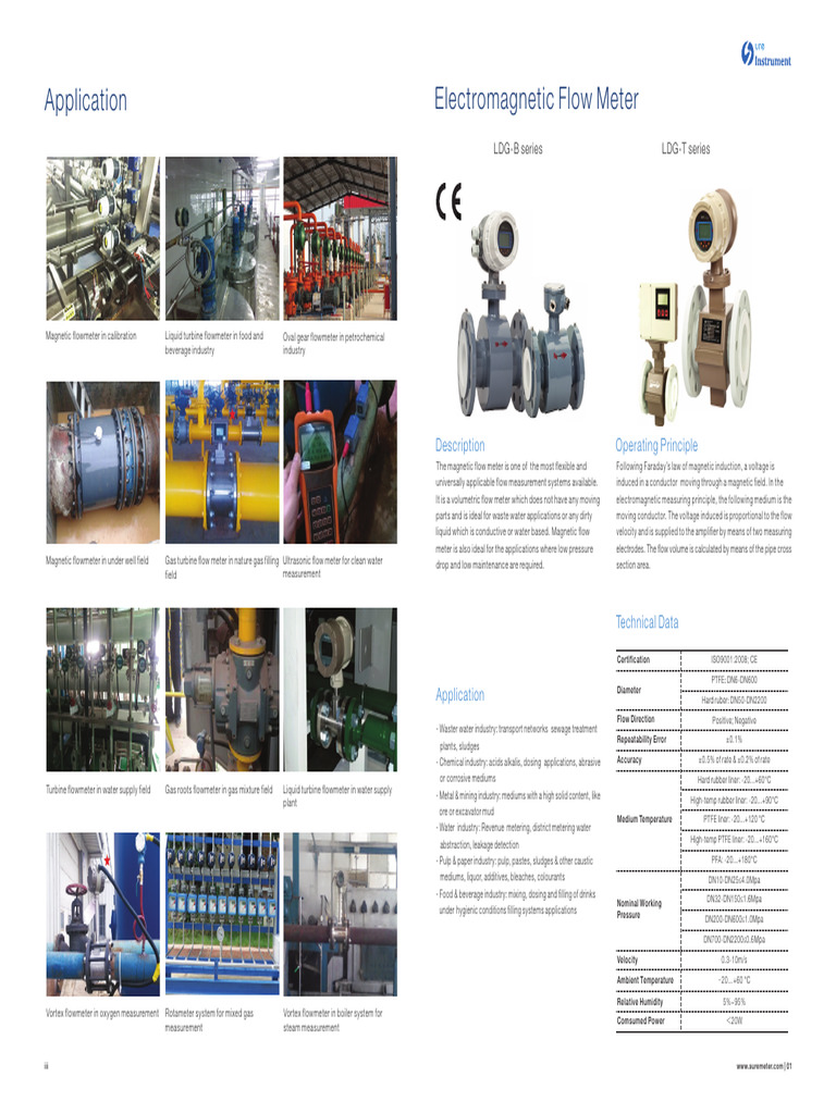 Sure Magnetic Flow Meter Catalog | PDF