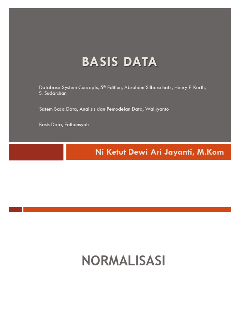 Normalisasi Basis Data | PDF