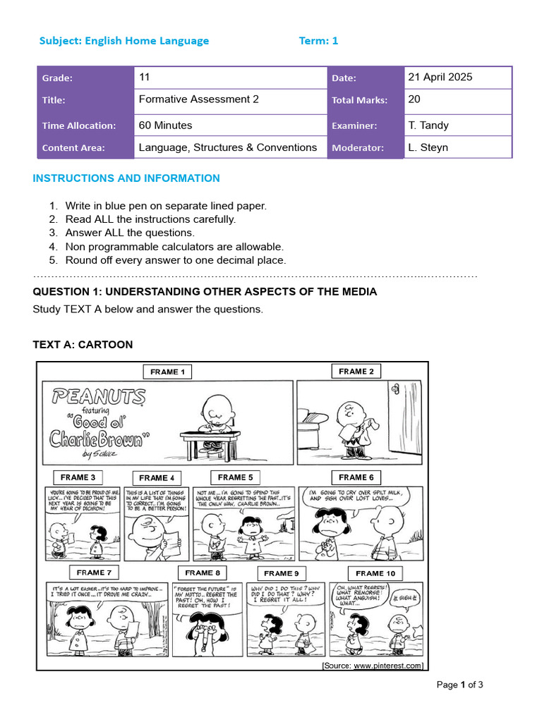 Grade 11 T2 - 25 FA2 Assessment | PDF | Linguistics | Human Communication