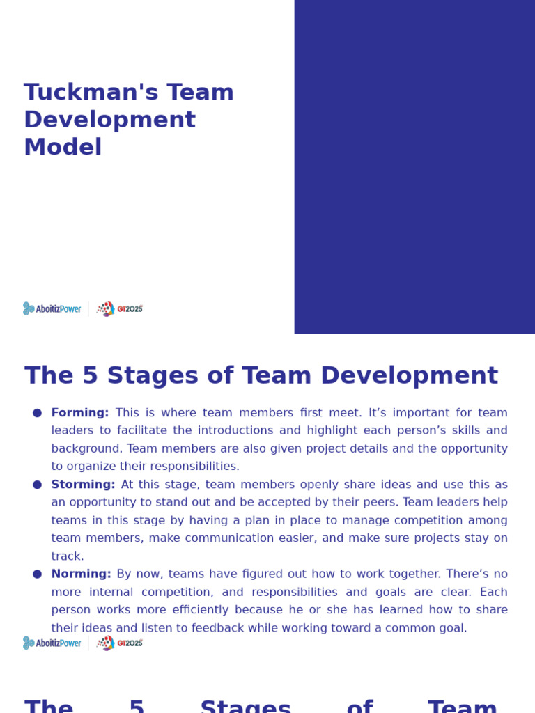 Tuckman's Team Development Model | PDF