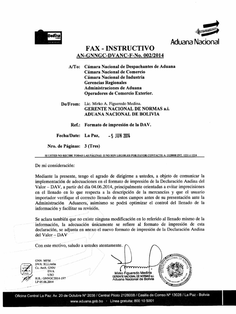 002 Formato de Impresion de La DAV | PDF