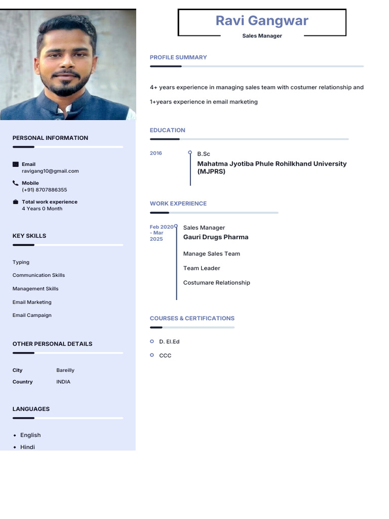 Naukri RaviGangwar (4y 0m) | PDF