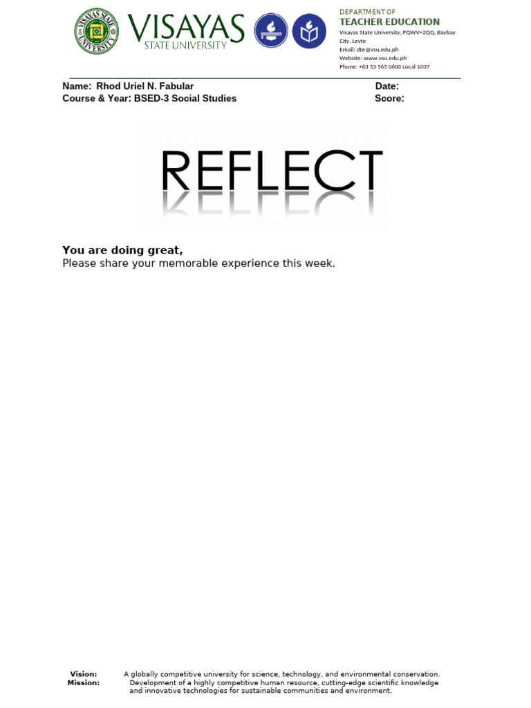 Module 4 Reflection | PDF