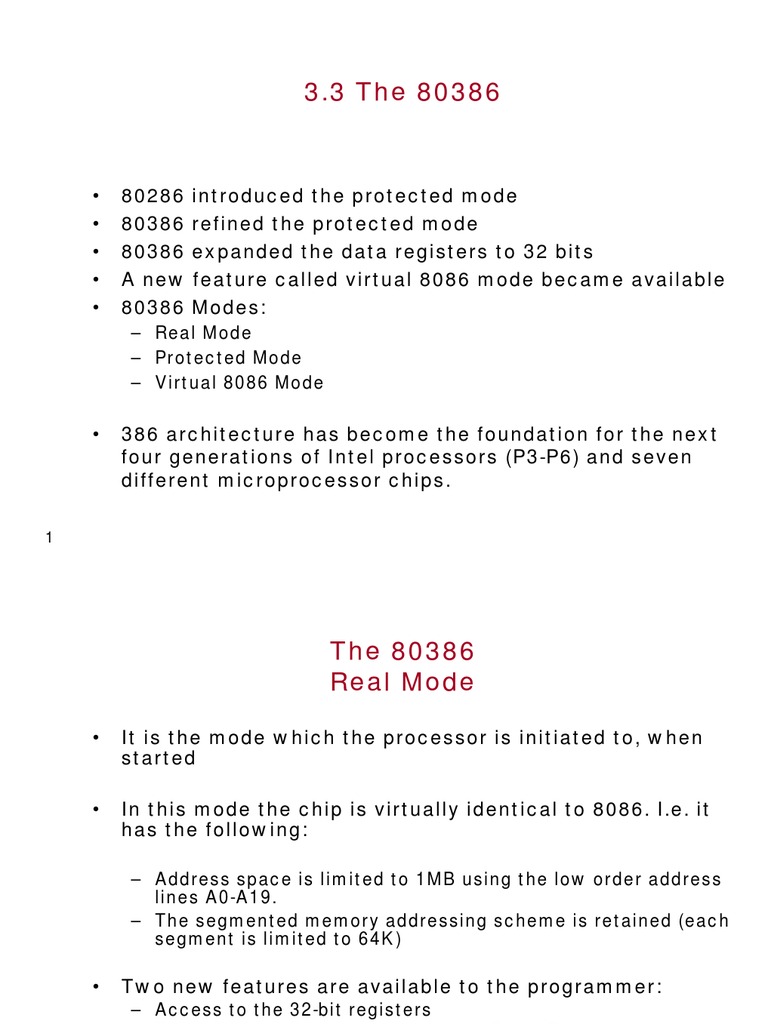 Microprocessors & Interfacing - (Ch3-Sec3A) - 80 X 86 Processor Architecture | Download Free PDF ...