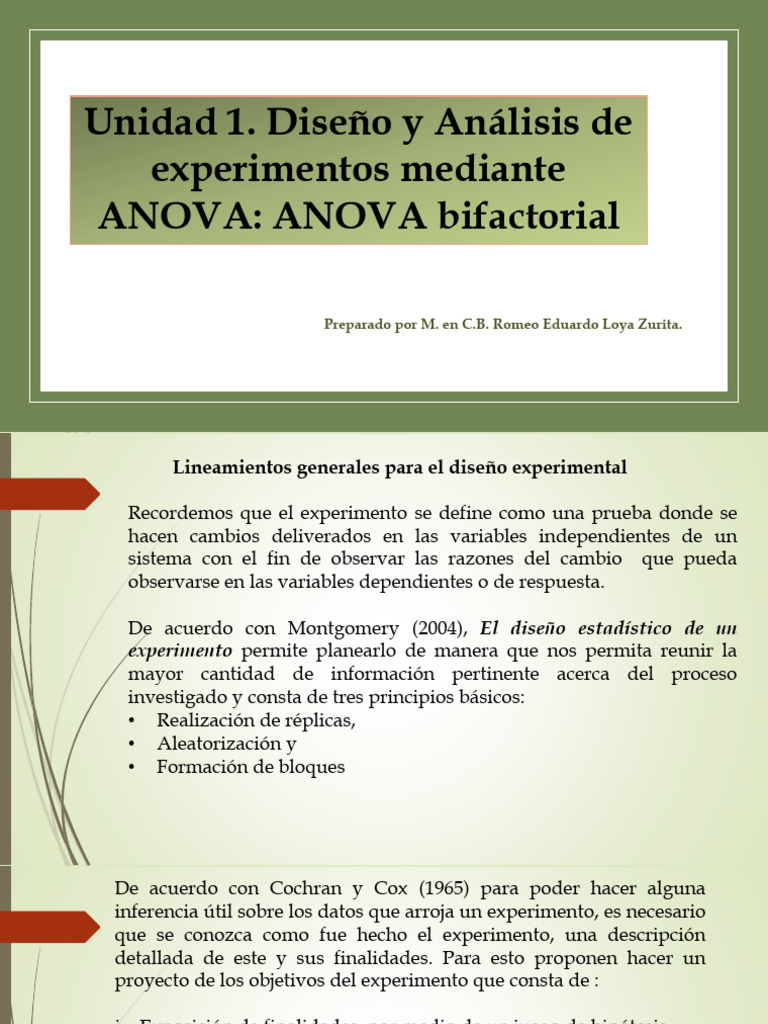 Análisis de Experimentos Mediante ANOVA | PDF | Experimentar | Diseño de experimentos