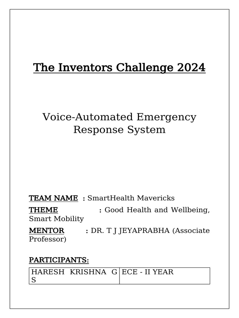 The Inventors Challenge 2024 | PDF | Computing | Computer Engineering