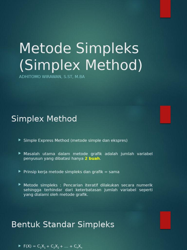 Metode Simpleks | PDF